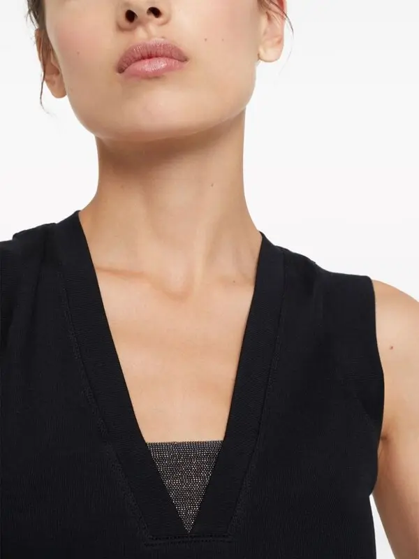 Brunello Cucinelli Monili Chain-embellished Tank Top - Black