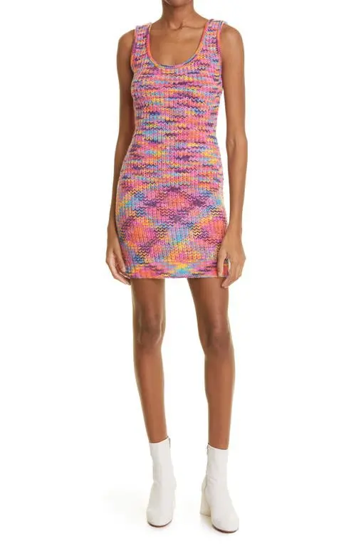 Staud Sleeveless Knit Minidress - Sunset