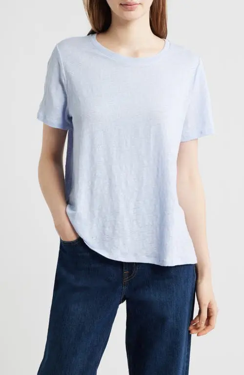 Eileen Fisher Organic Linen Crewneck T-shirt - Arybl