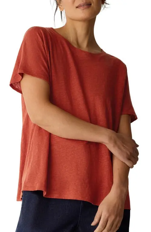 Eileen Fisher Organic Linen Crewneck T-shirt - Bdorg