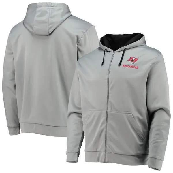 DUNBROOKE Black Tampa Bay Buccaneers Apprentice Full-zip Hoodie - Gray