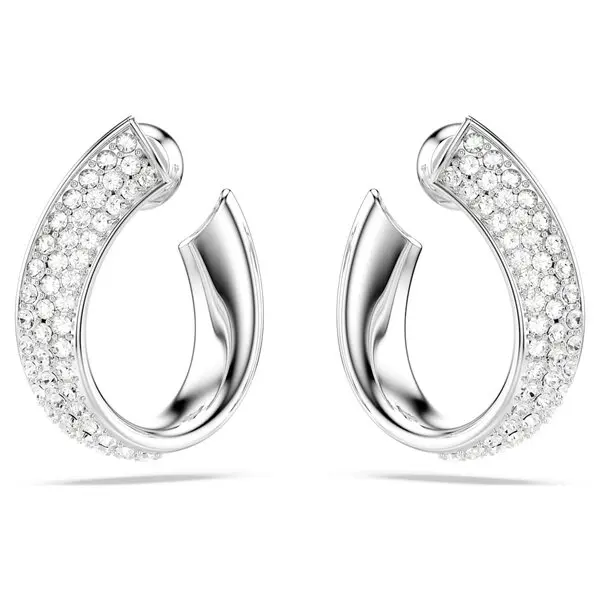 SWAROVSKI Exist Hoop Earrings - White
