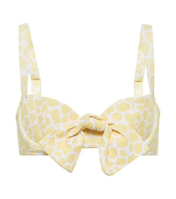 ALEXANDRA MIRO Clara Printed Bikini Top - Yellow