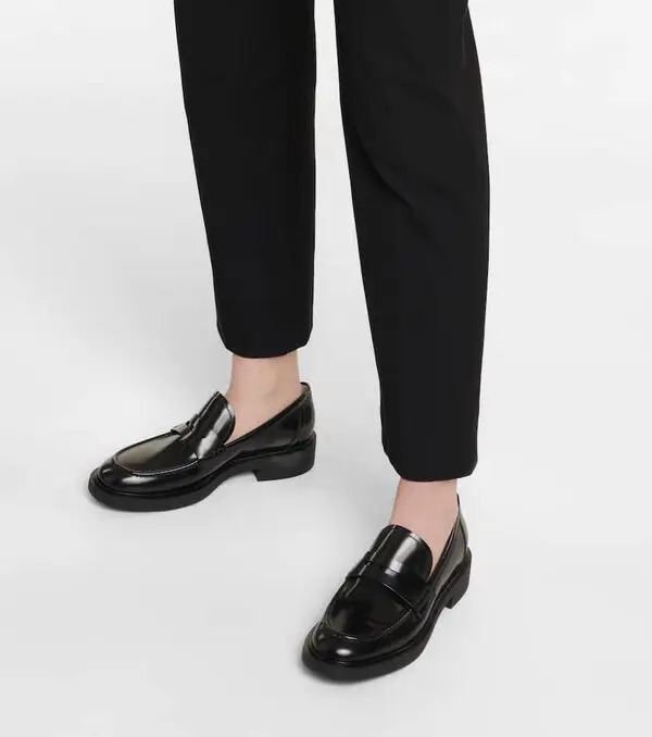GIANVITO ROSSI Harris Leather Loafers