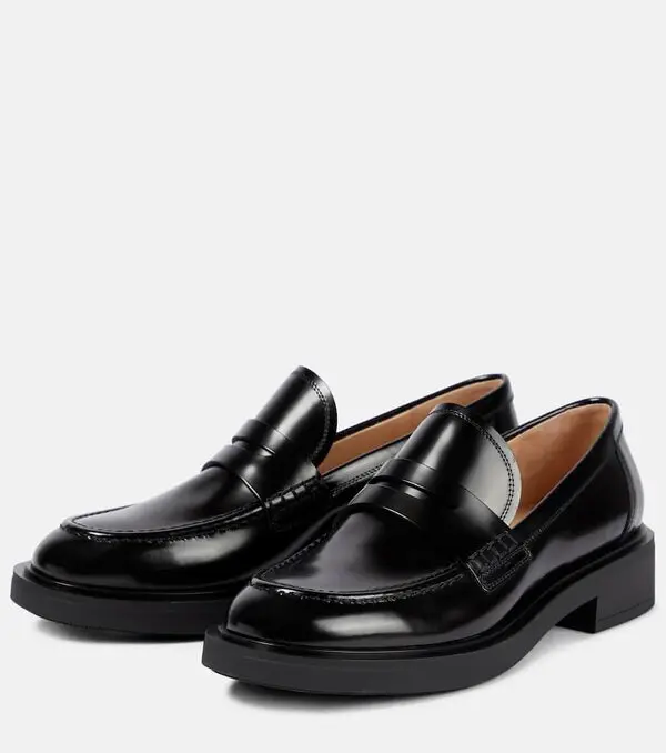 GIANVITO ROSSI Harris Leather Loafers