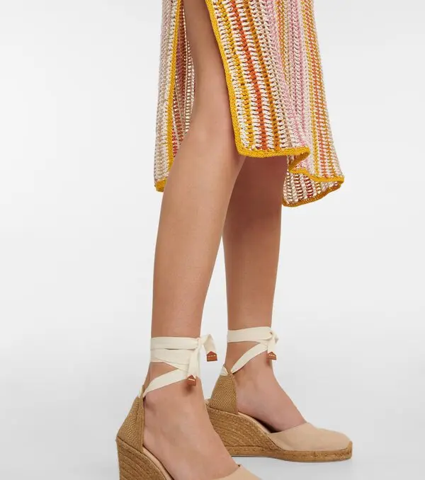 Anna Kosturova Ring Halterneck Crochet Dress