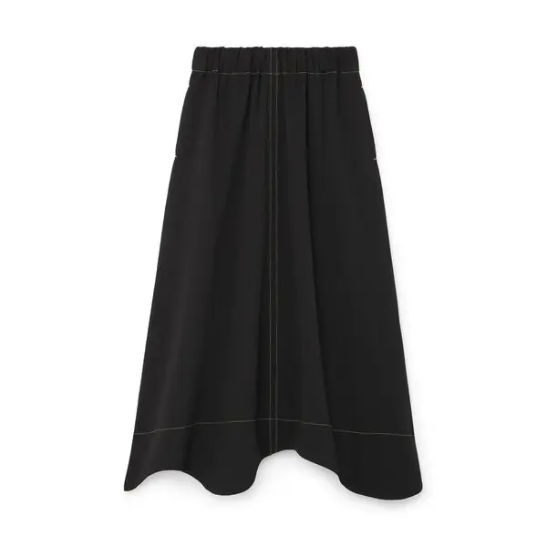 GANNI Heavy Crepe Skirt