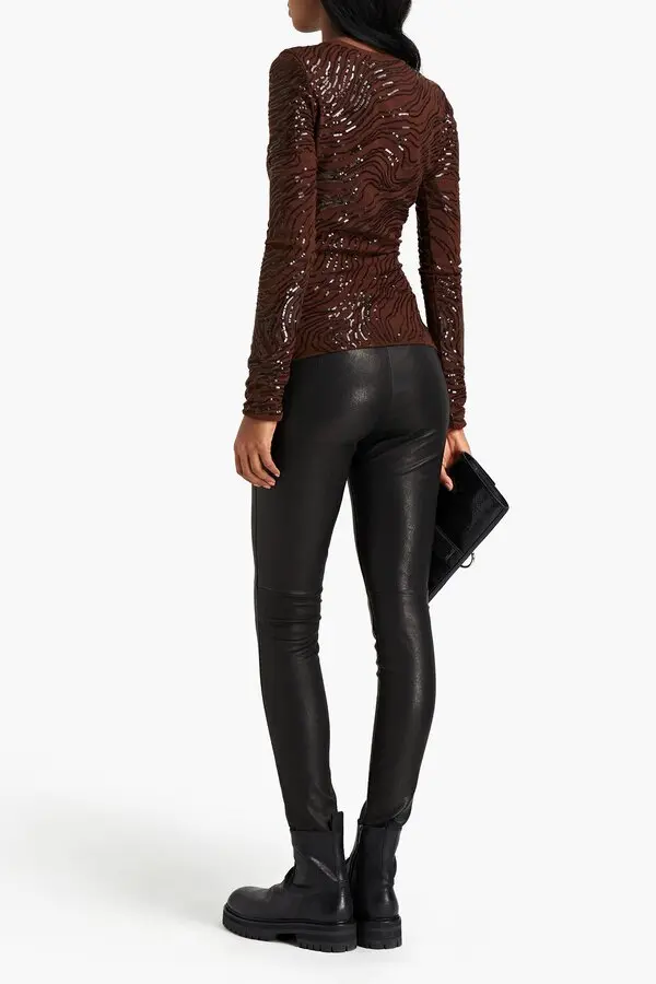 Roberto Cavalli Leather Skinny Pants