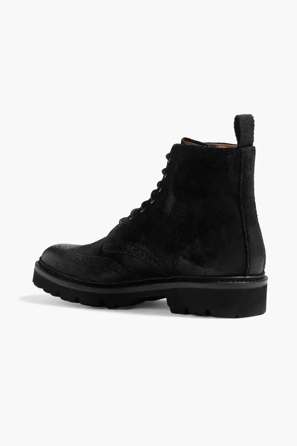 Grenson Emmaline Distressed Suede Ankle Boots