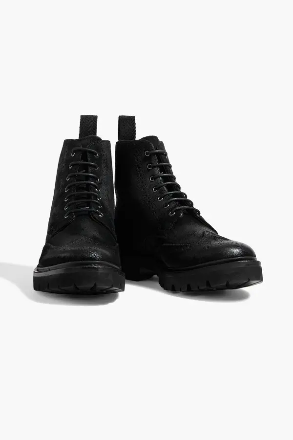 Grenson Emmaline Distressed Suede Ankle Boots