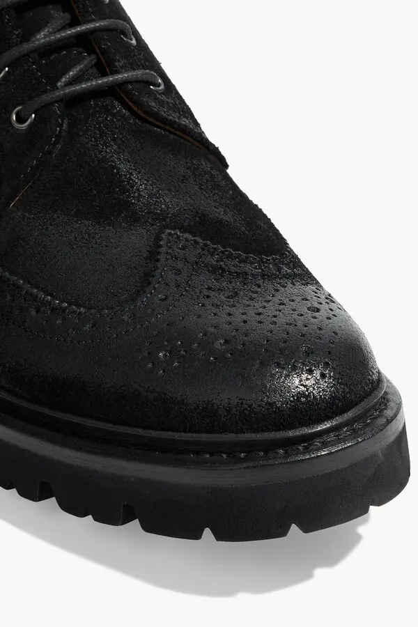 Grenson Emmaline Distressed Suede Ankle Boots