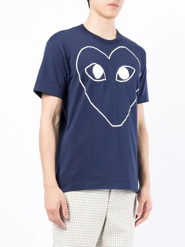 Play Comme Des Garcon Logo-print Short-sleeved T-shirt