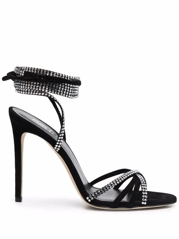 Paris Texas Holly Nicole Crystal-embellished Sandals - Black