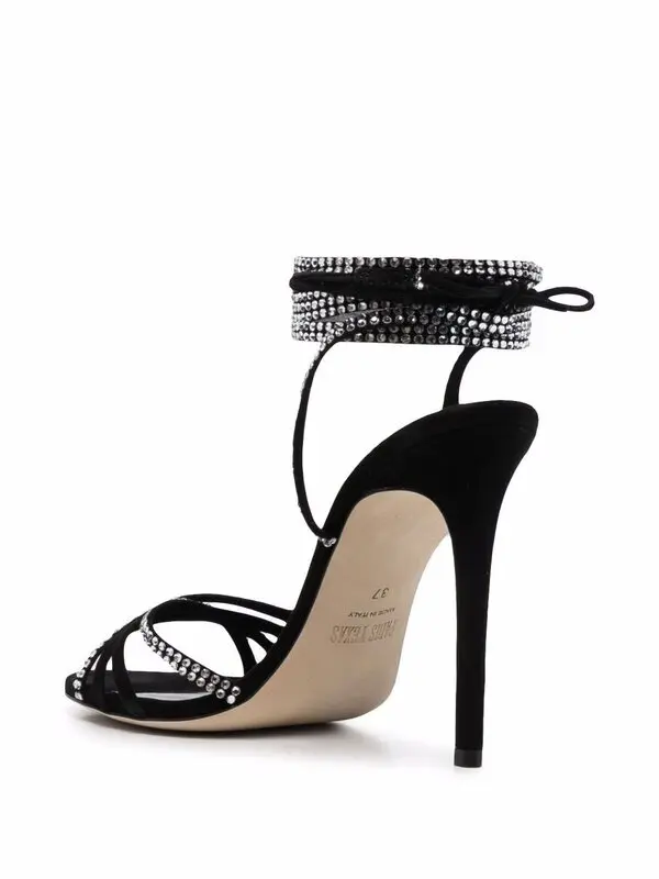 Paris Texas Holly Nicole Crystal-embellished Sandals - Black