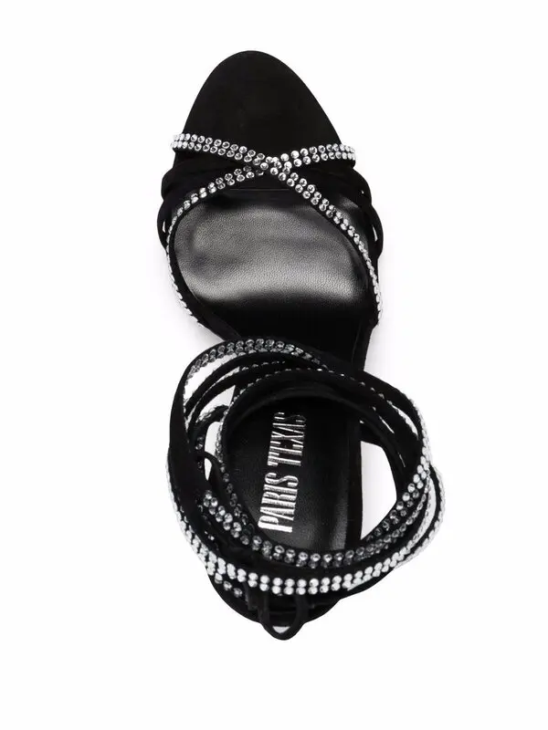 Paris Texas Holly Nicole Crystal-embellished Sandals - Black