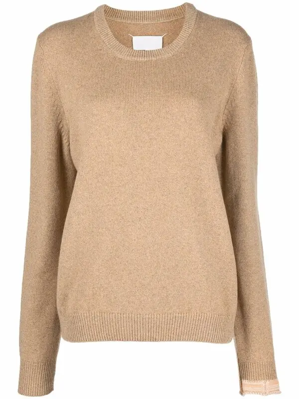 MAISON MARGIELA Round Neck Knit Jumper - Neutrals