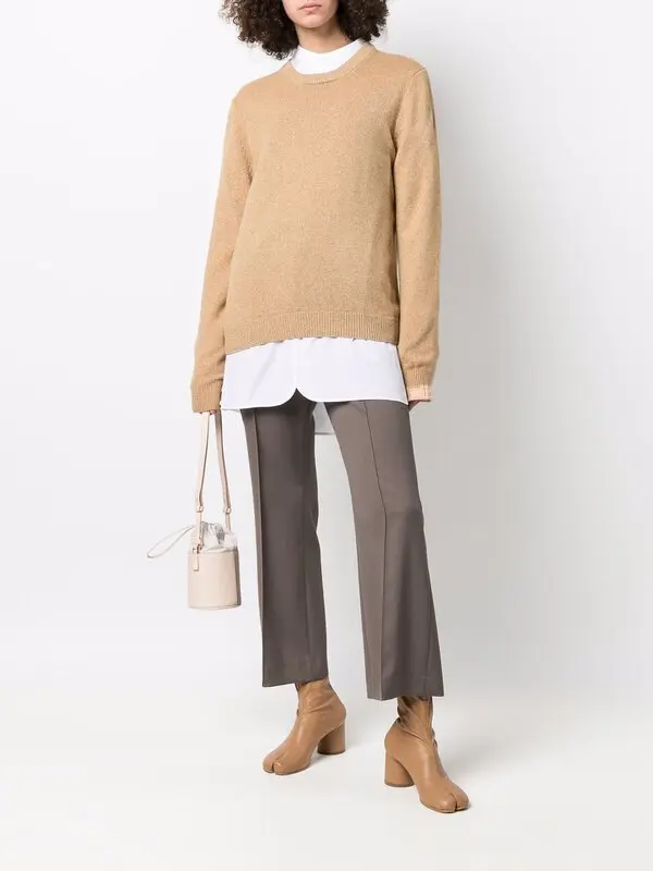 MAISON MARGIELA Round Neck Knit Jumper - Neutrals