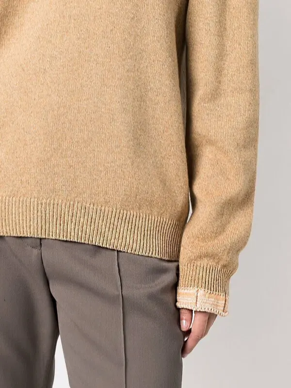 MAISON MARGIELA Round Neck Knit Jumper - Neutrals