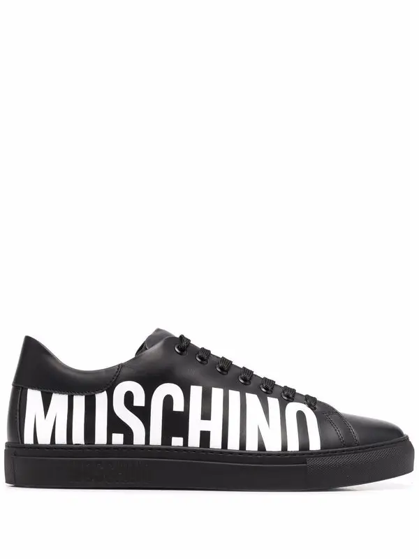 Moschino Logo-print Leather Sneakers