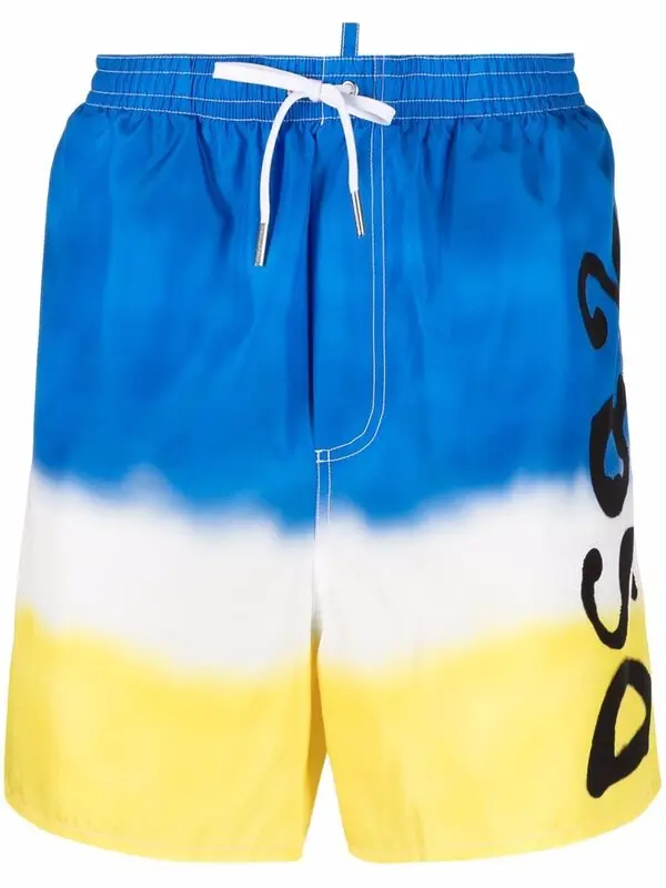Dsquared2 Spray-paint Print Swim Shorts