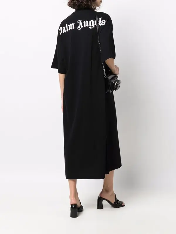 Palm Angels Logo-print T-shirt Dress