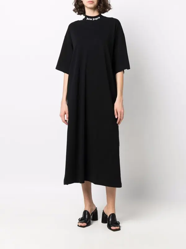 Palm Angels Logo-print T-shirt Dress
