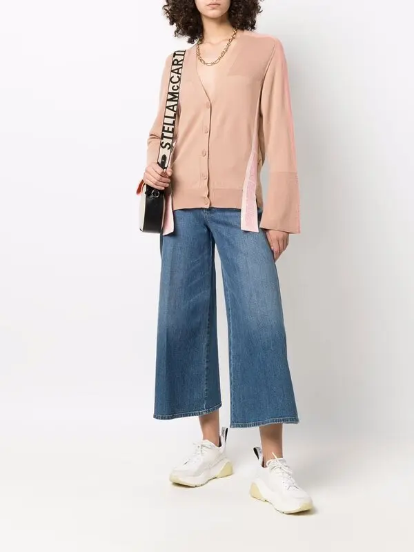 Stella McCartney Logo-strap Panelled Cardigan