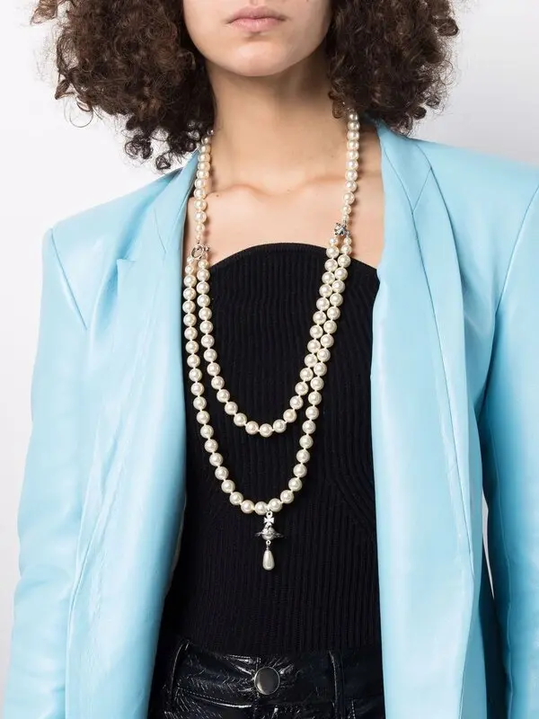 VIVIENNE WESTWOOD Three-row Pearl Choker Necklace