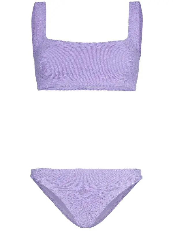 Hunza G Xandra Textured Bikini Set - Purple