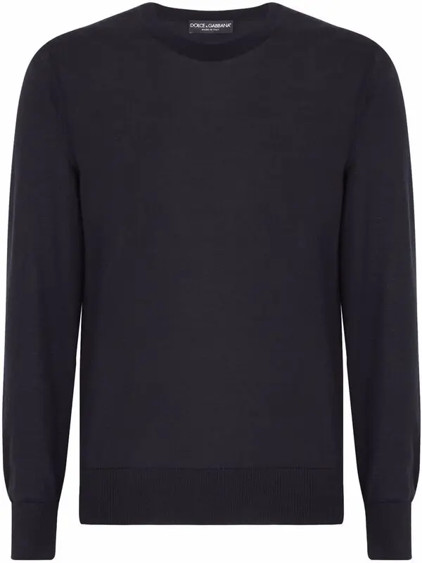 Dolce & Gabbana Cashmere Crew Neck Sweater - Blue