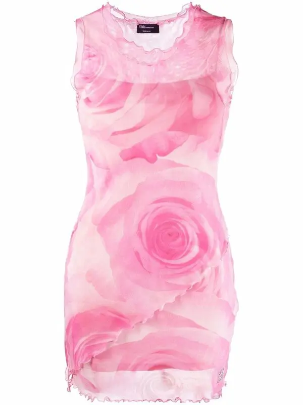 knee length dresses for ladies Rose Romance Mesh Gown– Teuta Matoshi main image 1