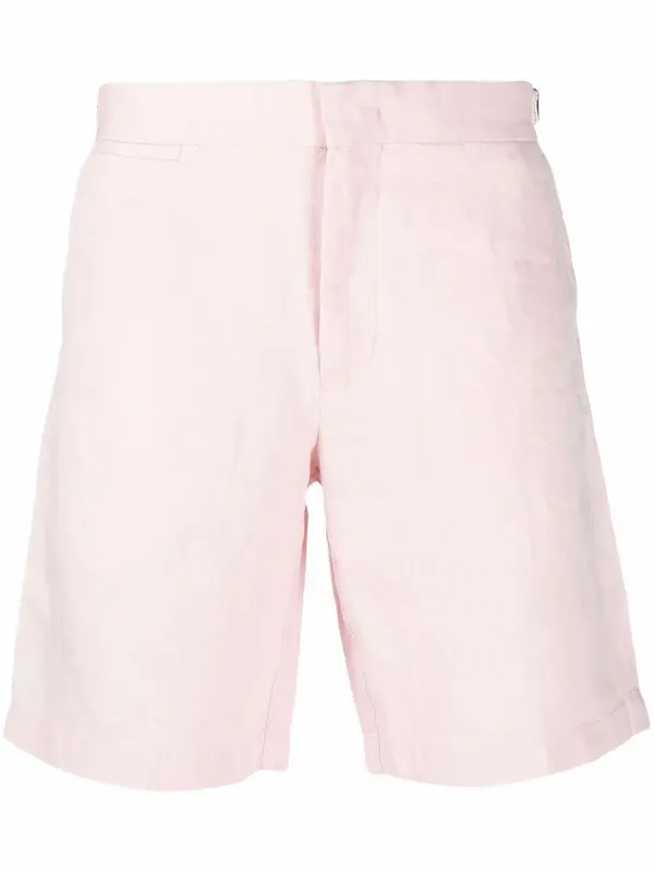 Orlebar Brown Norwich Tailored Linen Shorts - Pink