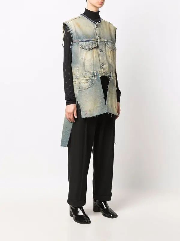 MAISON MARGIELA Derelict Asymmetric Denim Gilet