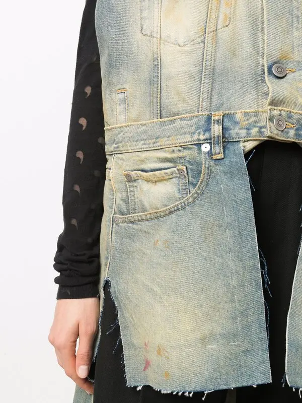 MAISON MARGIELA Derelict Asymmetric Denim Gilet