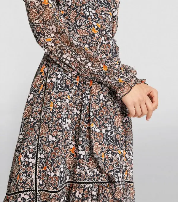 chinese dress ladies New Anthropologie Yellow & Orange "Hummingbird Silk Maxi Dress" by Cha   The Mustard Dandelion