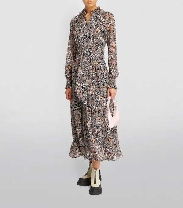 Me+Em Hummingbird Frill-Detail Maxi Dress - Multi | Editorialist