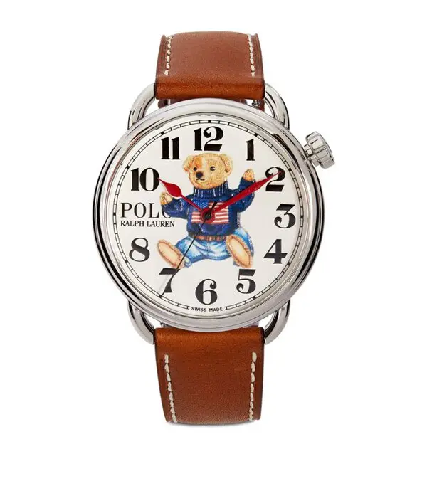 Polo Ralph Lauren Steel Sitting Polo Bear Strap Watch