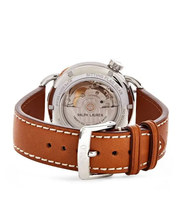 Polo Ralph Lauren Steel Sitting Polo Bear Strap Watch