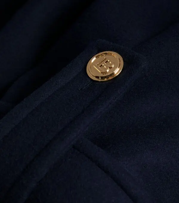 Balmain Wool-cashmere Belted Coat