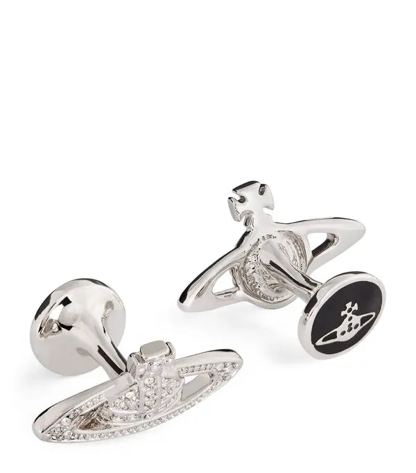 VIVIENNE WESTWOOD Mini Bas Relief Orb Cufflinks - Silver