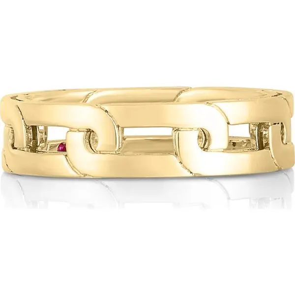 Roberto Coin Navarra Oro Classic Link Ring - Yellow Gold