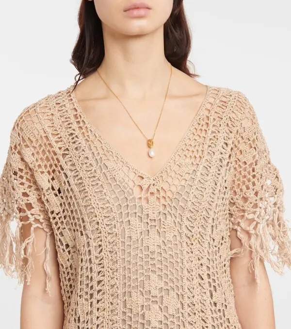 Anna Kosturova Savannah Crochet Maxi Dress