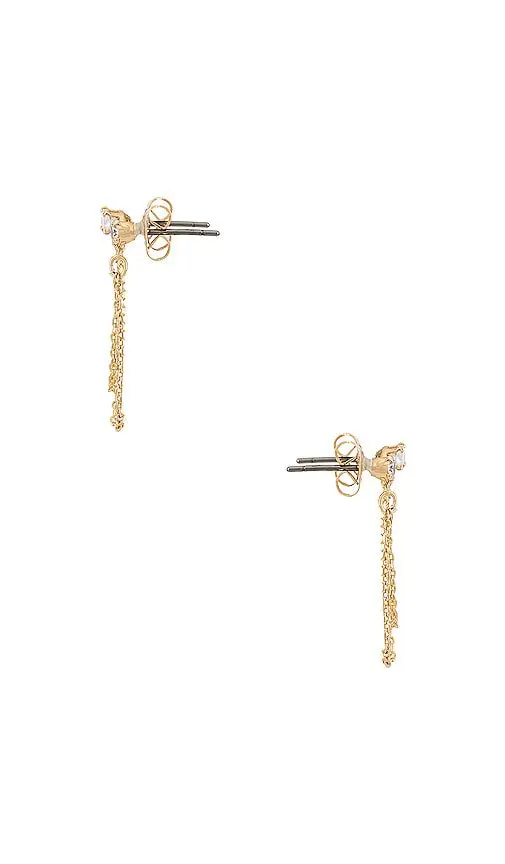 Ettika Crystal Chainlink Earrings - Gold