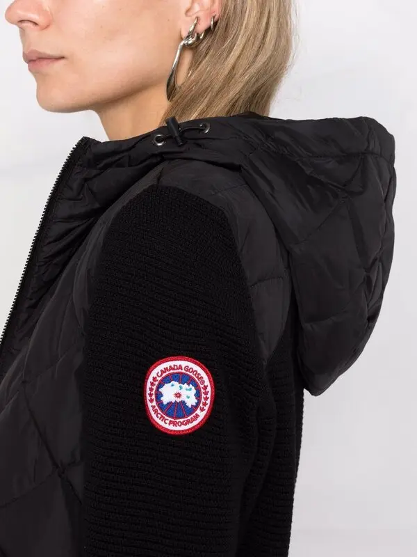 Canada Goose Hybridge Padded Knit Hoodie - Black