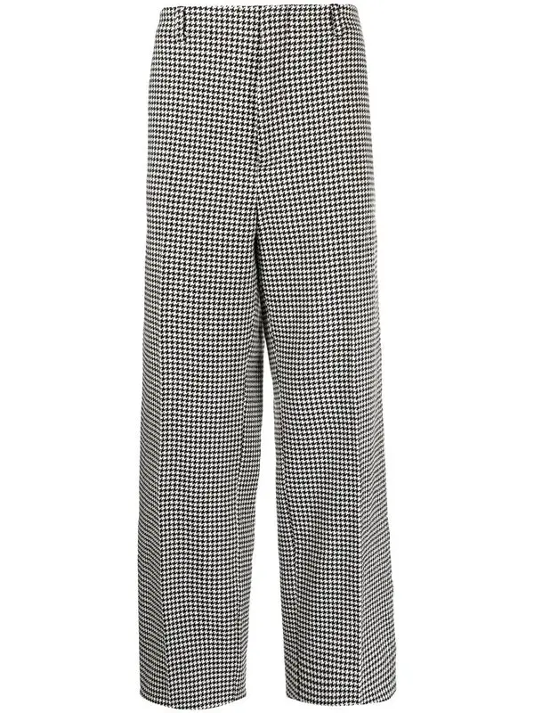 COOL T.M Houndstooth Pattern Straight Leg Trousers
