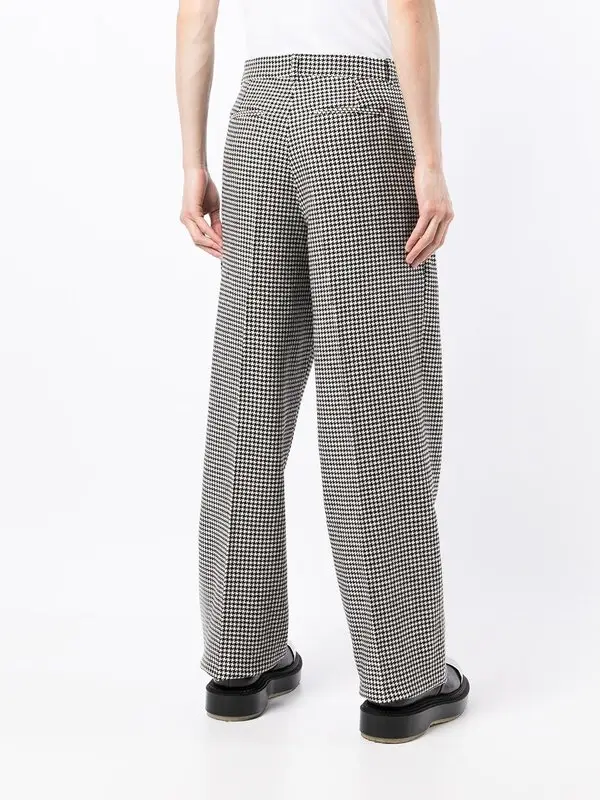 COOL T.M Houndstooth Pattern Straight Leg Trousers
