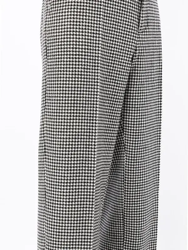 COOL T.M Houndstooth Pattern Straight Leg Trousers