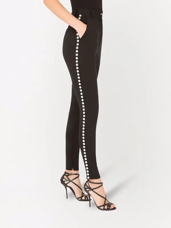 Dolce & Gabbana Crystal-embellished Tuxedo Trousers