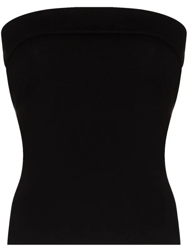 ST. AGNI Folded-waist Knitted Miniskirt