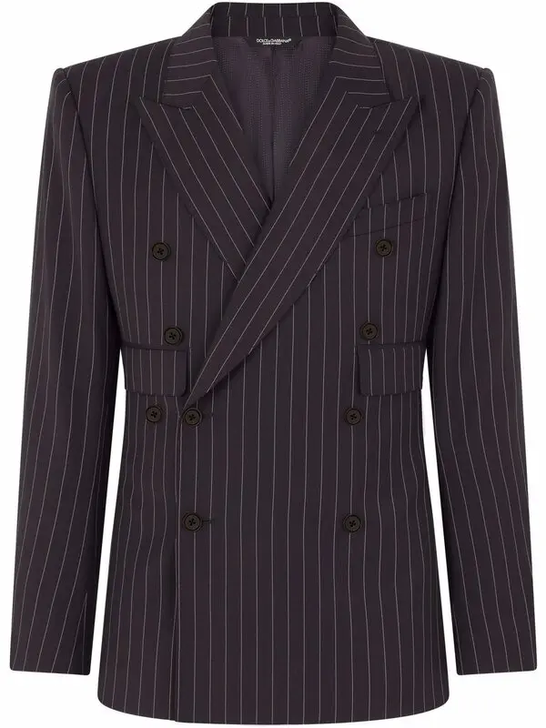 Dolce & Gabbana Double-breasted Pinstripe Wool Suit